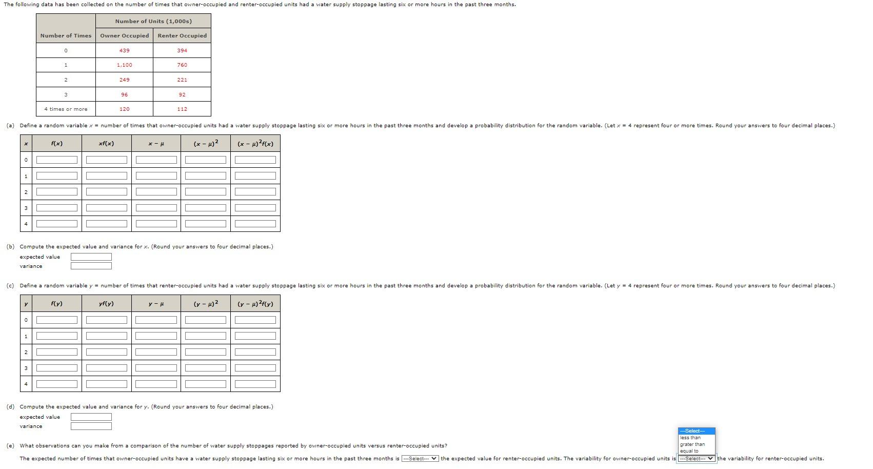 Solved (b) Compute the expected value and variance for x. | Chegg.com