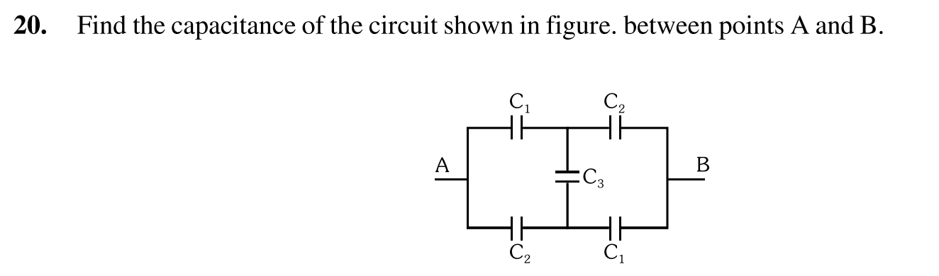 Solved Find the capacitance of the circuit shown in figure | Chegg.com