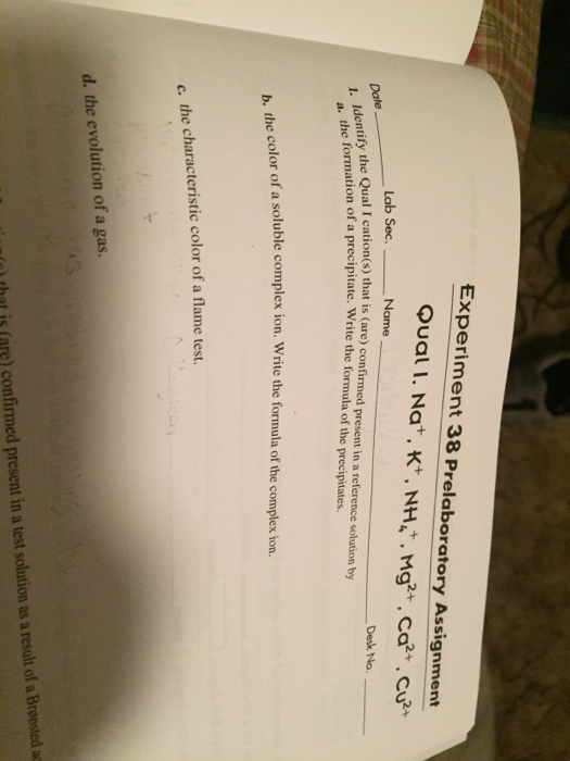 Solved identify the qual 1 cations that are confirmed | Chegg.com