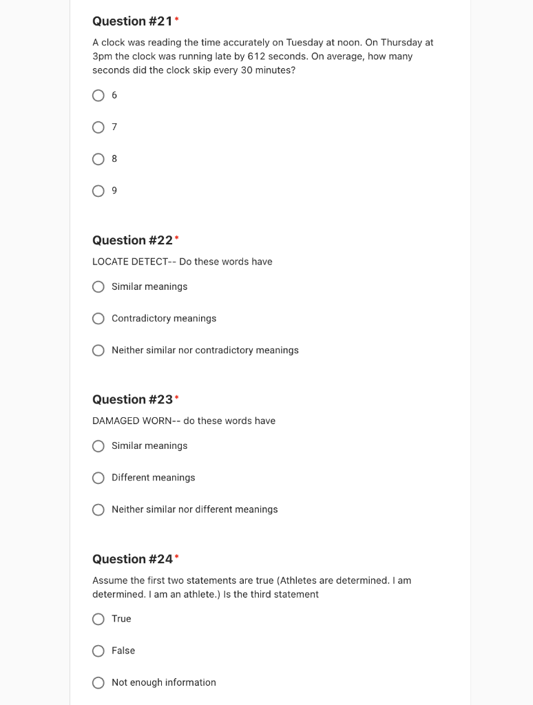 Solved Question #21* A clock was reading the time accurately | Chegg.com