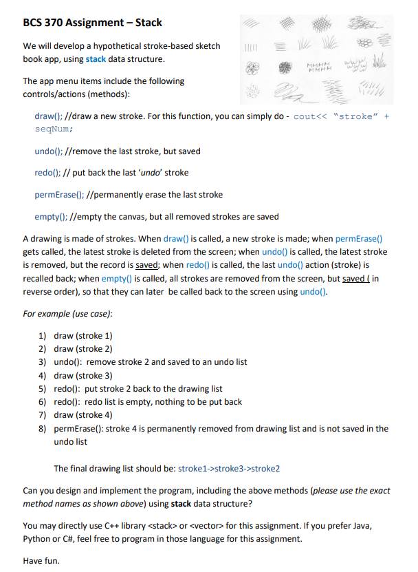Solved controls/actions (methods): draw();//draw a new | Chegg.com