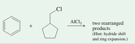 Solved Cl AlCl3 two rearranged products (Hint: hydride shift | Chegg.com