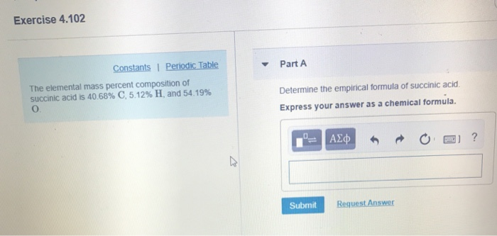 Solved Exercise 4.102 Constants 1 Periodic Table Part A | Chegg.com