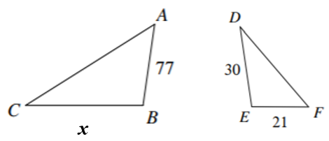 Solved Question 8 ABC ~ FED Find the measure of CB. | Chegg.com