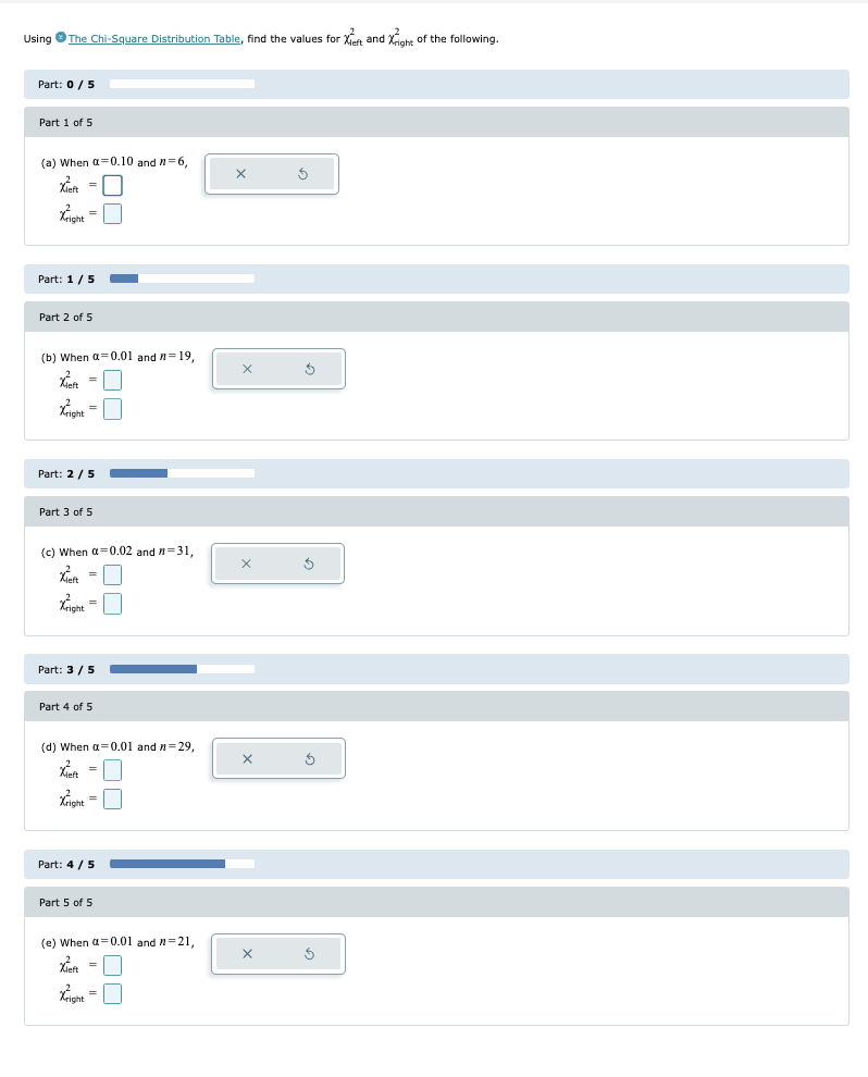 Solved Using 9 The Chi Square Distribution Table Find The 7639