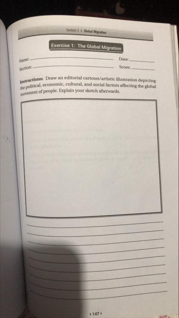 Section 3 > Global Migration Exercise 1: The Global | Chegg.com