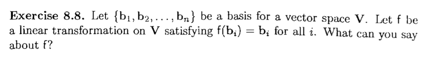 Solved Exercise 8.8. Let {b1,b2,…,bn} be a basis for a | Chegg.com