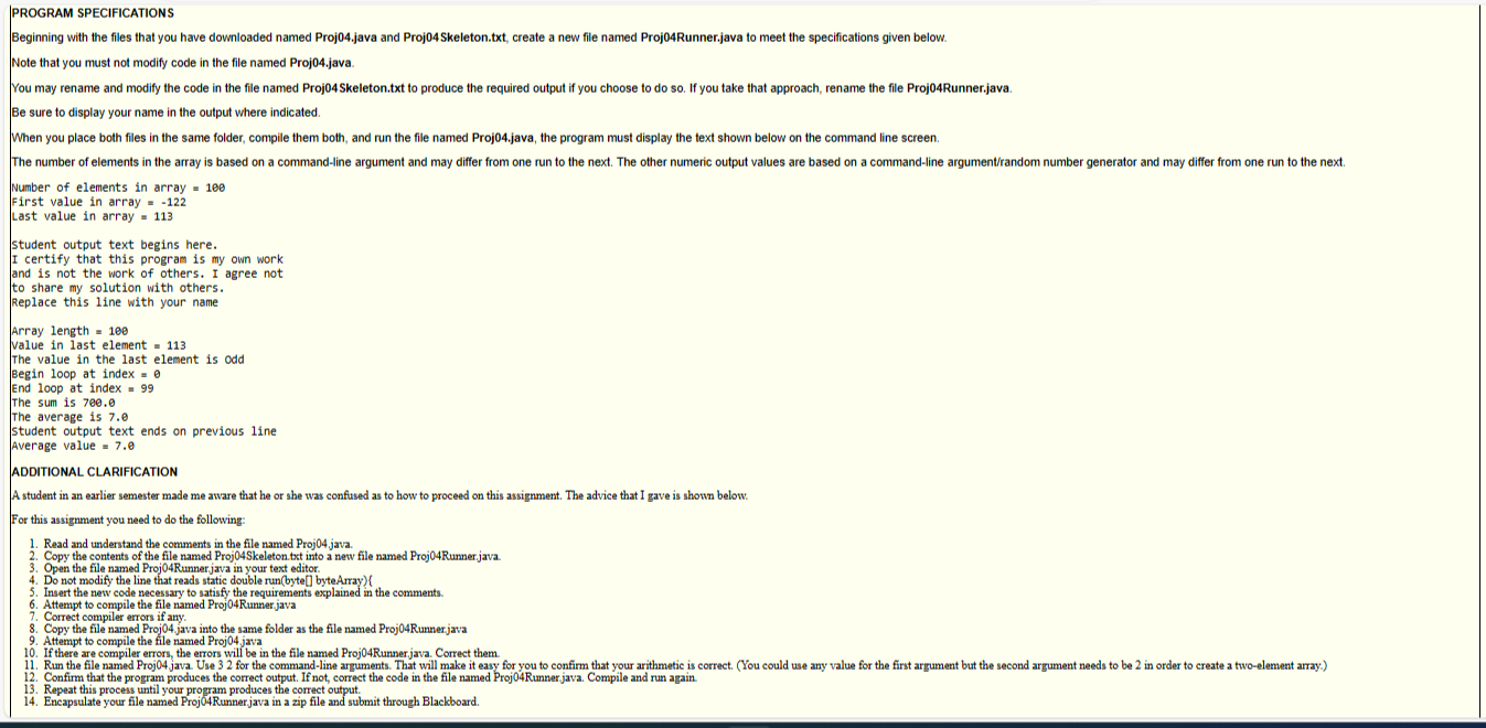 Solved PROGRAM SPECIFICATIONS Beginning with the files that | Chegg.com