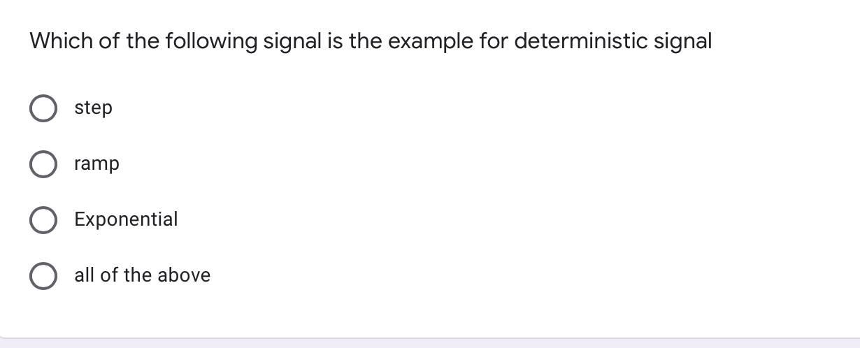 Solved Which of the following signal is the example for | Chegg.com