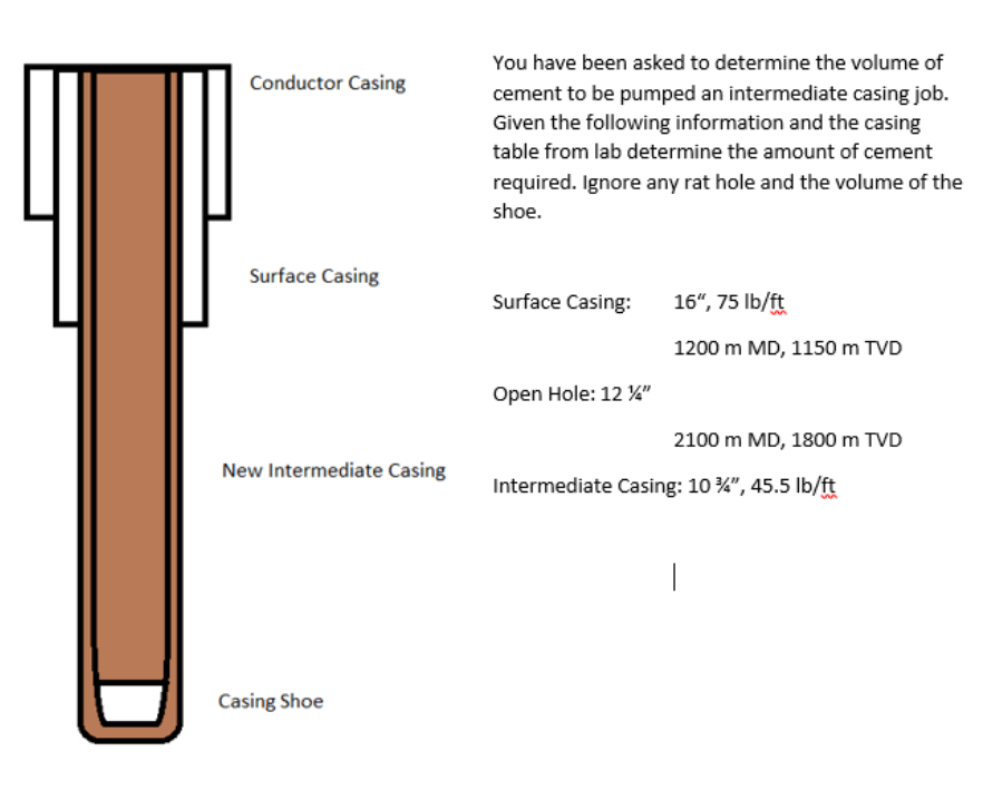 Conductor Casing You have been asked to determine the | Chegg.com