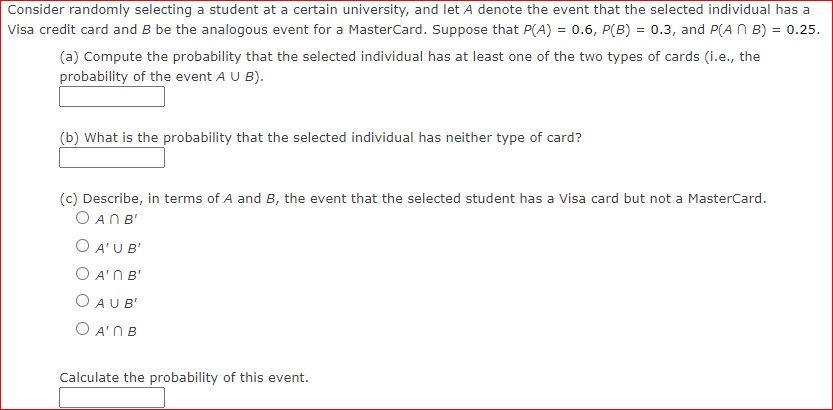 Solved Consider randomly selecting a student at a certain | Chegg.com