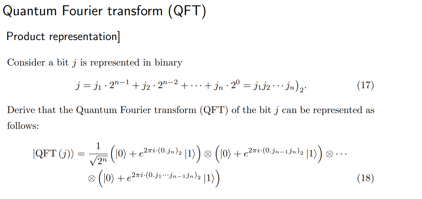Solved Quantum Fourier transform (QFT) Product | Chegg.com