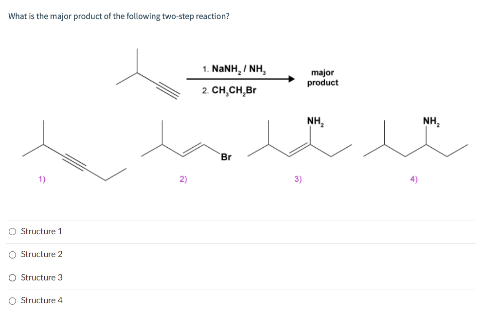 Solved What is the major product of the following two-step | Chegg.com