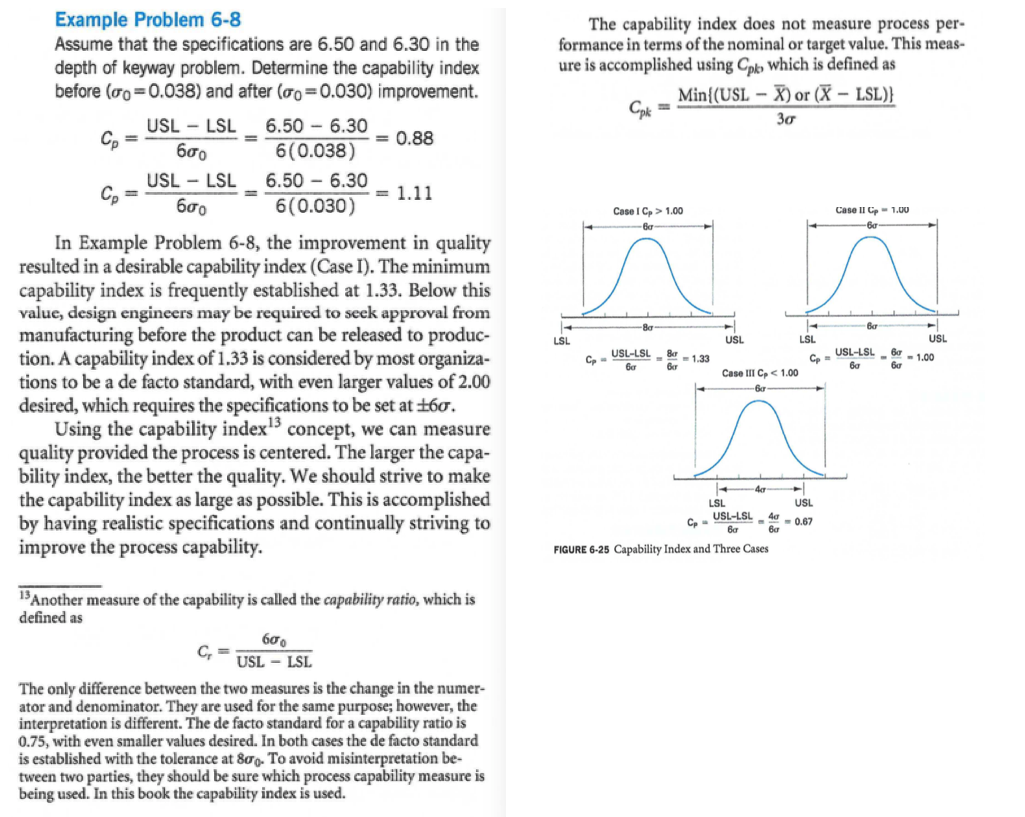 Solved 18. Determine the capability index before (co = | Chegg.com