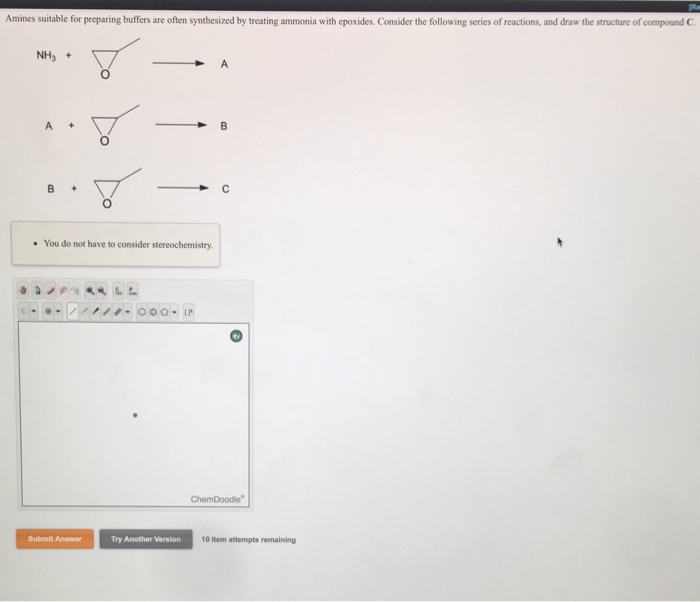 Solved Amines suitable for preparing buffers are often | Chegg.com