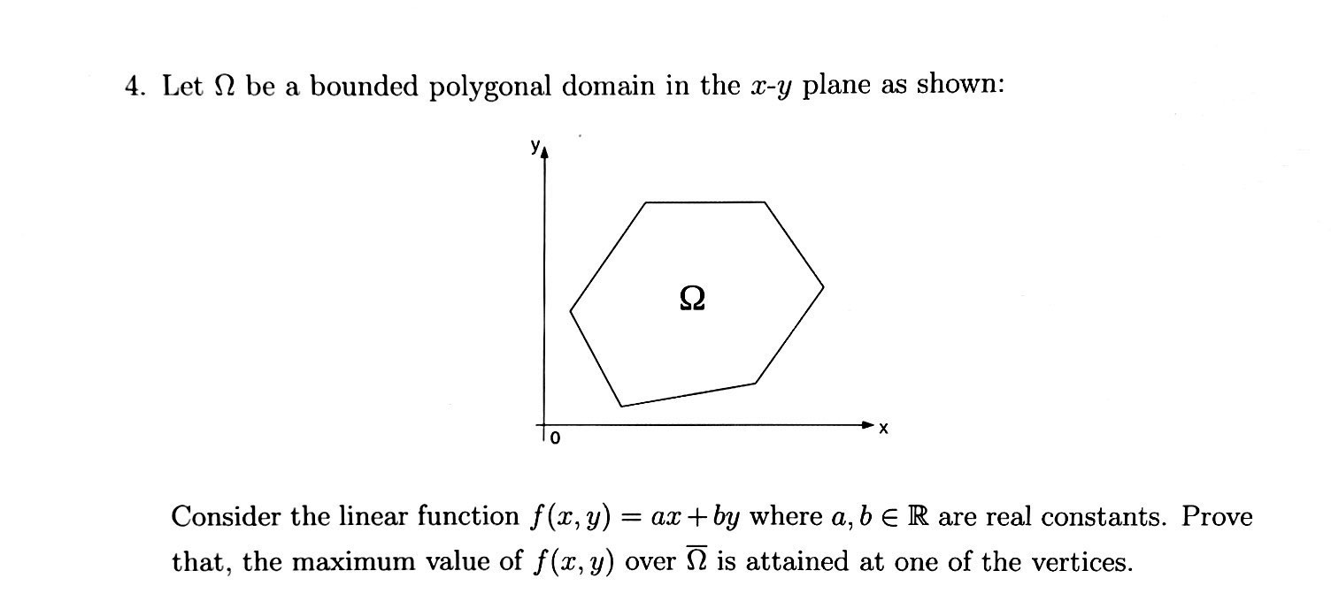 Solved 4. Let Ω be a bounded polygonal domain in the x−y | Chegg.com