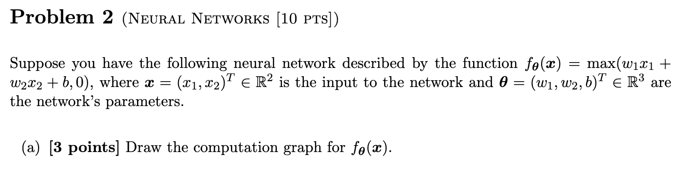 Solved Suppose you have the following neural network | Chegg.com