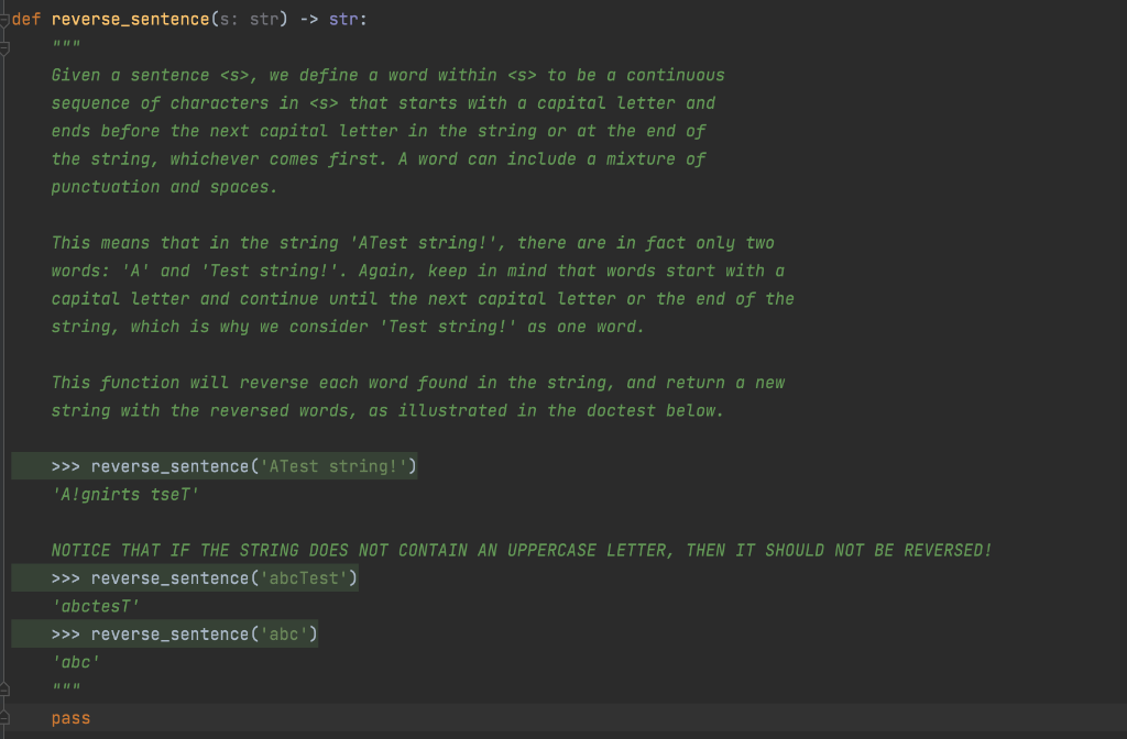 Solved Reverse a "sentence" using only loops and if | Chegg.com