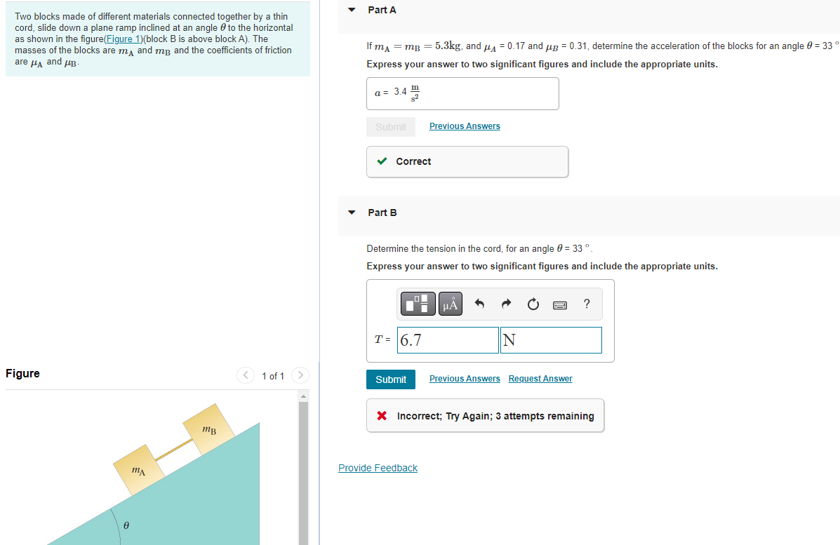 Solved Two blocks made of different materials connected | Chegg.com
