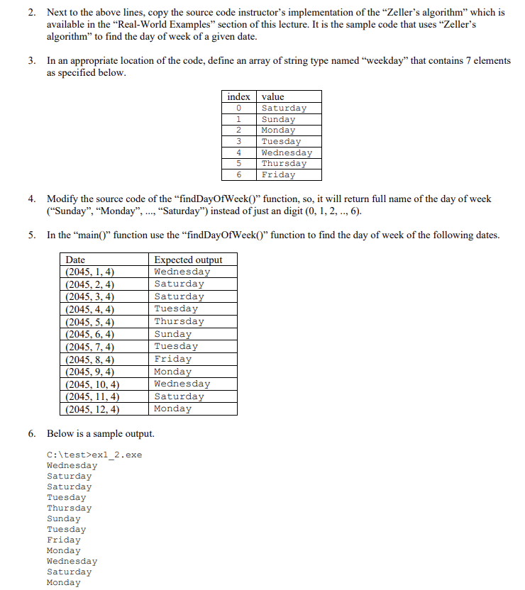 Solved And this is the source code for "Zeller's Algorithm" | Chegg.com