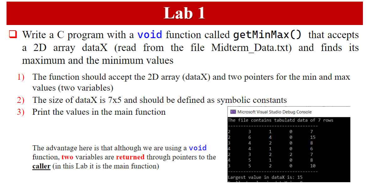 Solved Write A C Program With A Void Function Called 9984