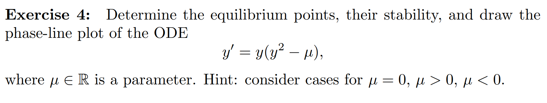 Solved Exercise 4: Determine the equilibrium points, their | Chegg.com