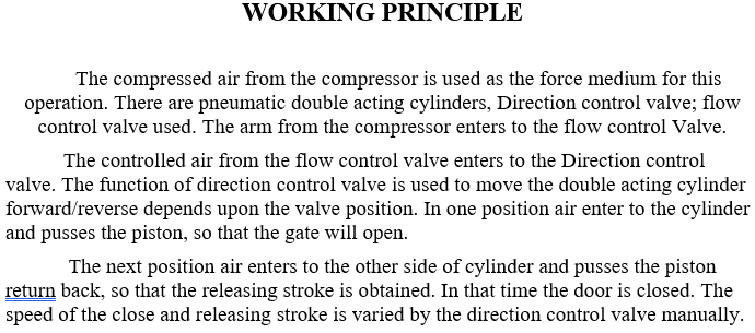 PNEUMATIC DOOR OPEN CLOSE SYSTEM :- sܢ COMPRESSED AIR | Chegg.com