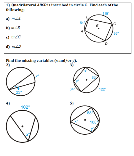 Solved Find the missing variables ( x and/or y ). | Chegg.com