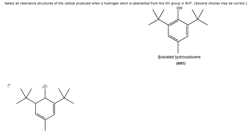 Solved Select all resonance structures of the radical | Chegg.com
