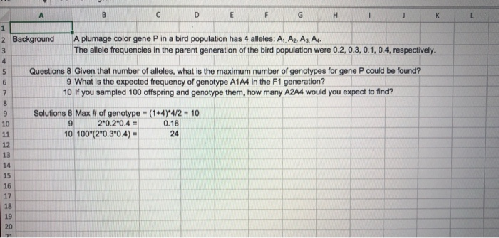 Solved A plumage color gene P in a bird population has 4 | Chegg.com