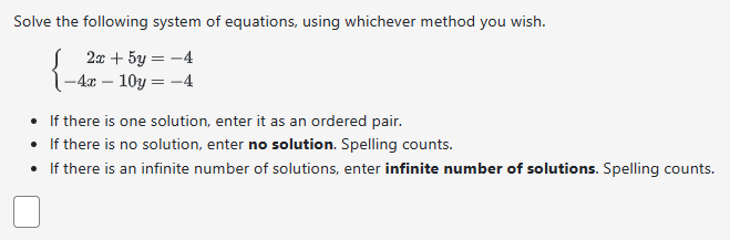 Solved Solve the following system of equations, using | Chegg.com