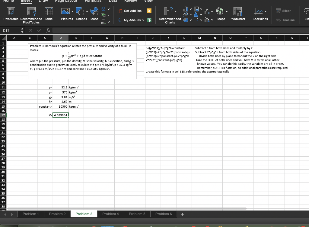 Solved Home Insert Draw Page Layout Formulas Data Review | Chegg.com