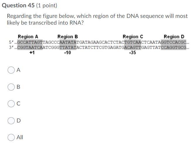 Solved Question 45 (1 point) Regarding the figure below, | Chegg.com