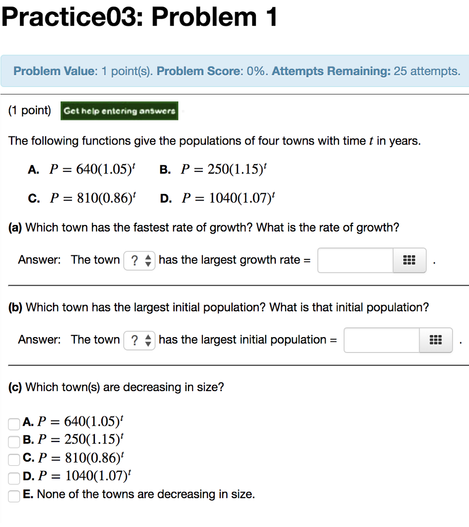 Solved Practice03: Problem 1 Problem Value: 1 point(s). | Chegg.com