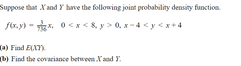 Solved Suppose that X and Y have the following joint | Chegg.com