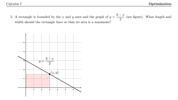 Solved Calculus I Optimization 3. A rectangle storage | Chegg.com
