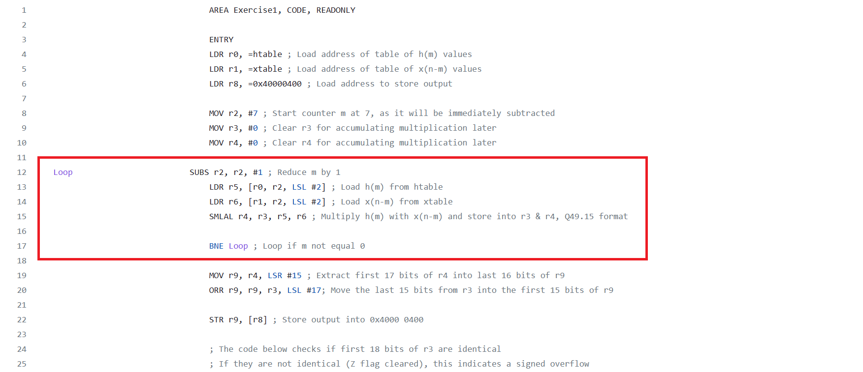 AREA Exercise1, CODE, READONLY ENTRY LDR ro, =htable; | Chegg.com