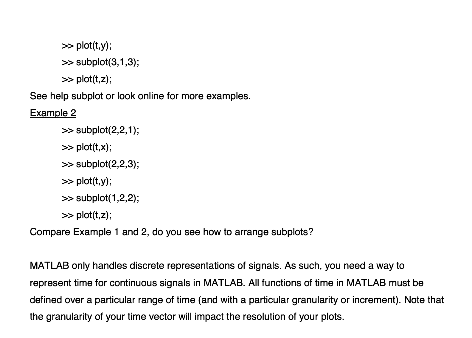 Solved Create 2 plots of the following functions from t=0 to | Chegg.com