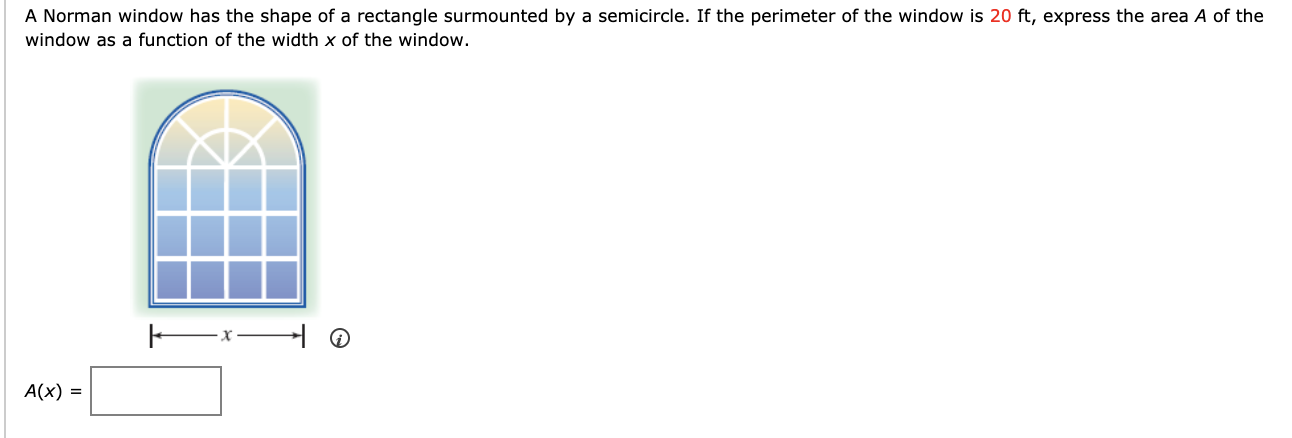 Solved A Norman window has the shape of a rectangle | Chegg.com