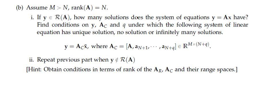 Solved 2. Problem 2: Suppose we are given a system of linear | Chegg.com
