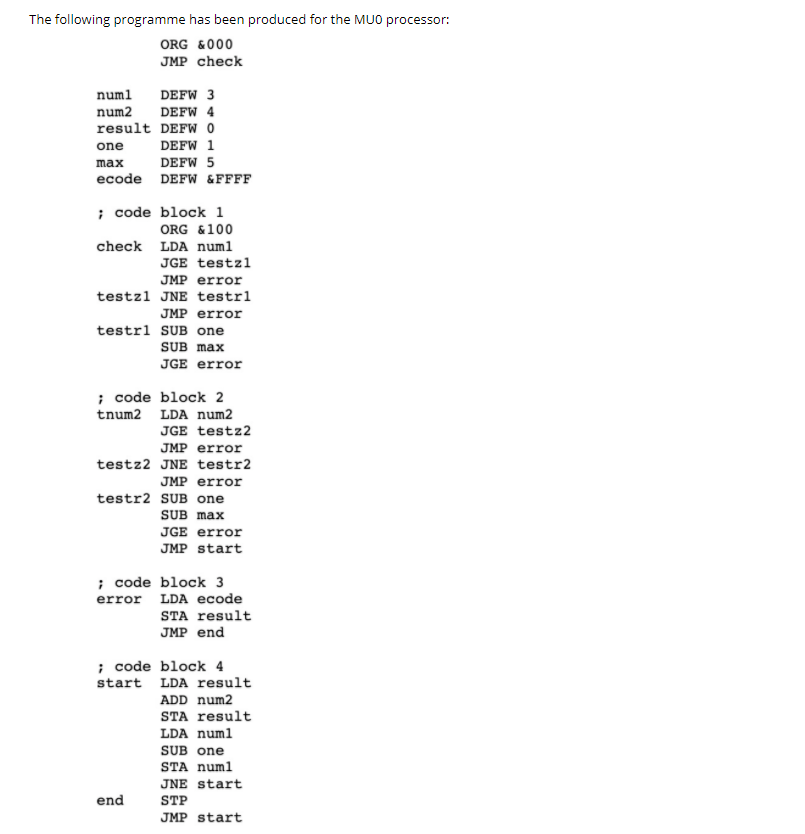 The following programme has been produced for the MUO | Chegg.com