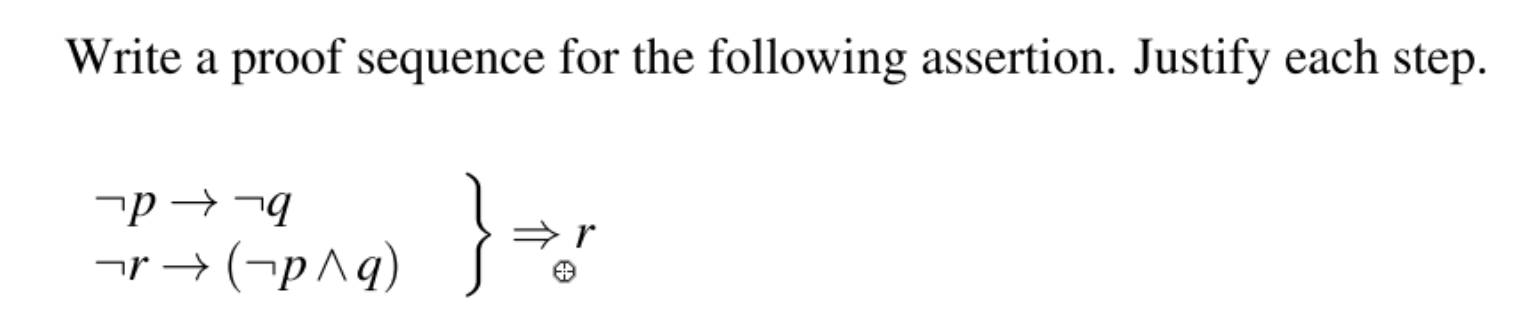 Solved Write a proof sequence for the following assertion. | Chegg.com