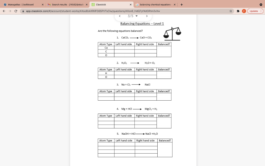 Solved ManageBac Dashboard X M Search results - 114592 stude | Chegg.com