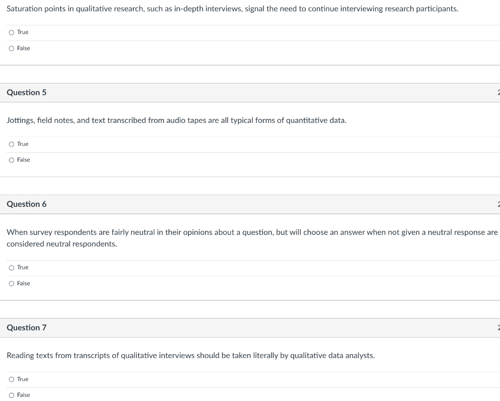 Solved Saturation points in qualitative research, such as | Chegg.com