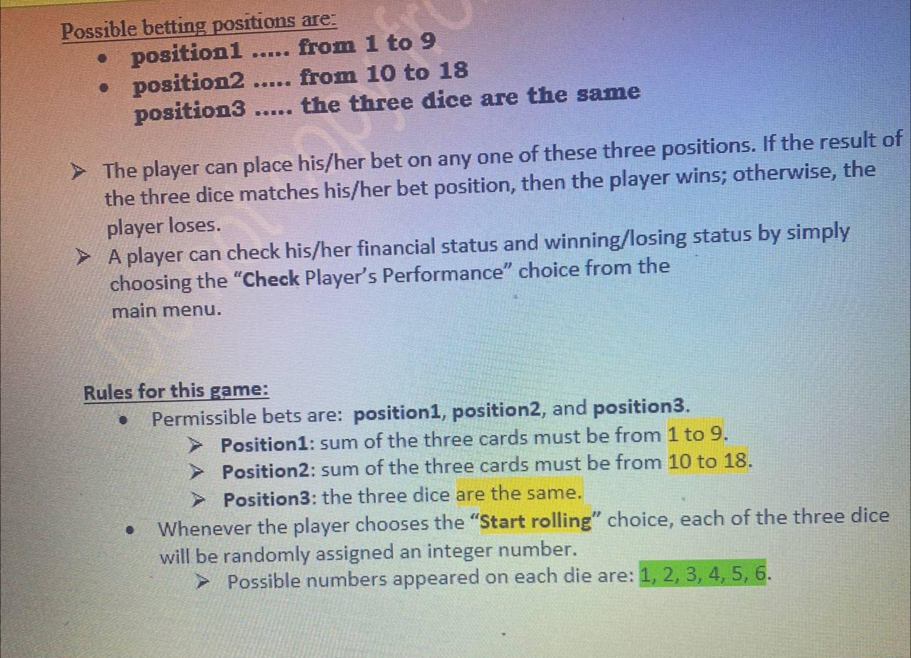 Solved Objectives: Learn how to write a simple card game | Chegg.com