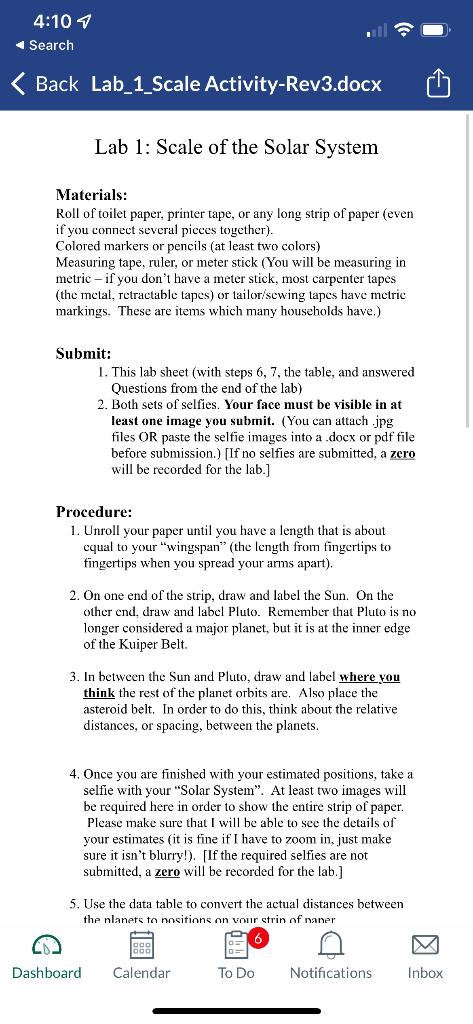Toilet Paper Solar System Scale Model