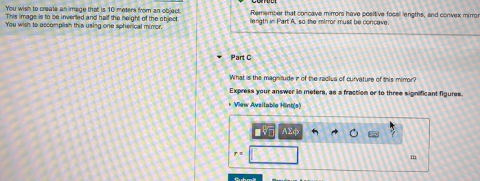 Solved You wish to create an image that is 10 meters from an | Chegg.com