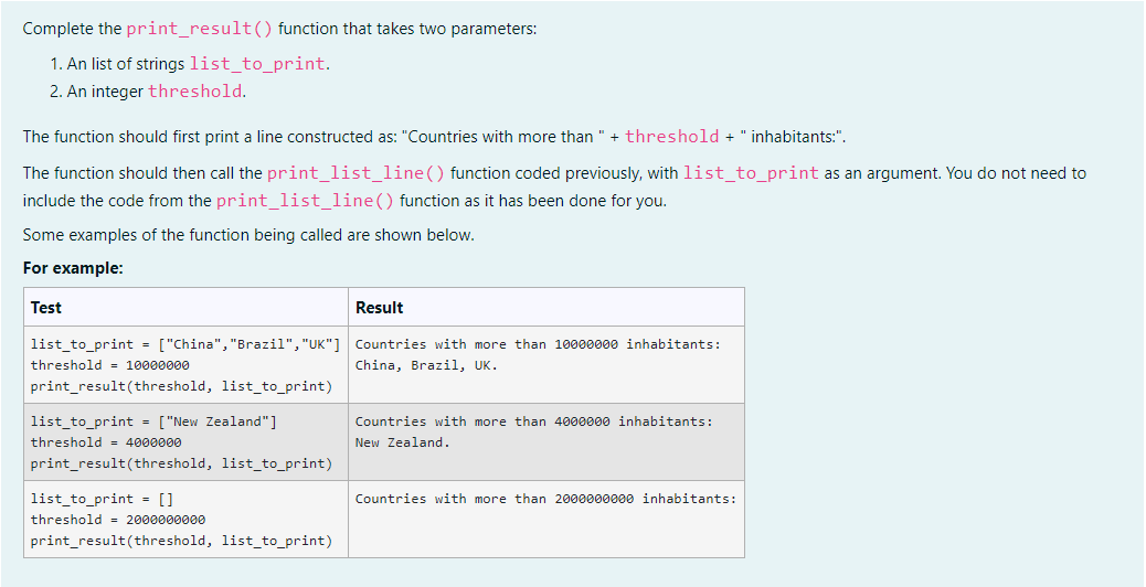 Solved Complete the print_list_line (function that takes a | Chegg.com