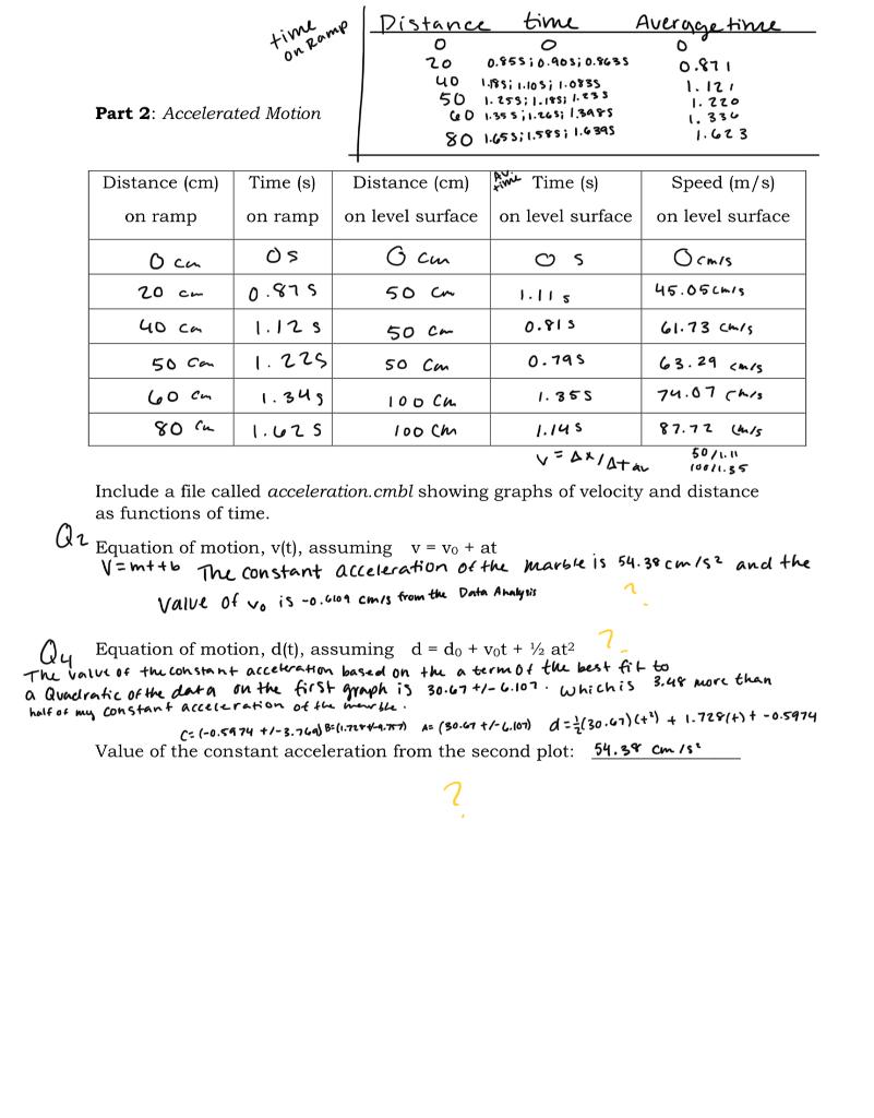 Solved 1. If the speed is constant for Part 1: Uniform | Chegg.com