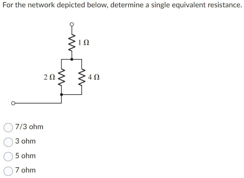 Solved For the network depicted below, determine a single | Chegg.com